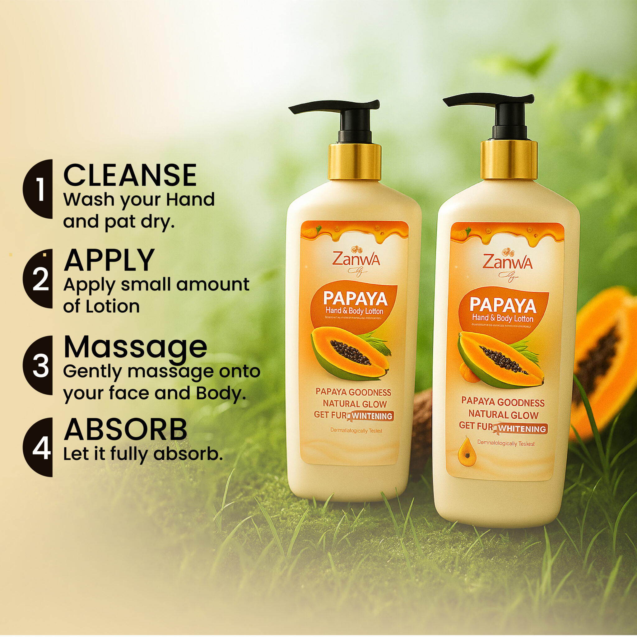 Papaya Lotion - Zarwa cosmetics SMC PVT LTD